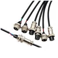 China GX16 aviation plug with cable, 2~10-pin male and female mating, industrial equipment, waterproof socket connector for sale