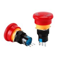 China Directly supplied 16mm emergency stop button switch, large head emergency stop button, dedicated for charging piles for sale