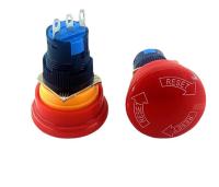 China Directly supplied 16mm emergency stop button switch, large head emergency stop button, dedicated for charging piles for sale