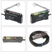 China Intelligent digital PNP color fiber optic amplifier sensor, correlative diffuse reflection E3X-NA11 fiber optic amplifier for sale