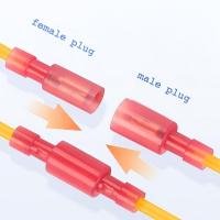 China FRFNY/MRFNY nylon fully insulated bullet-type male and female docking terminals with brass core cold-pressed wire connectors 0.5 for sale