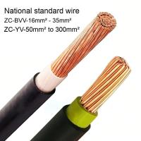 China Cable flame retardant BVV35, GB YJV50/70/95/120/150/185/240 square copper core wire for sale