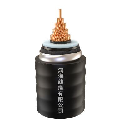 China National standard 64/110KV YJLW 03 copper core corrugated aluminum sheath ultra-high voltage cable, 240~1600 square meters for sale