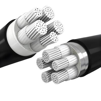 China National standard aluminum core cable, YJLV overhead 4-core 16/25/50/70mm² three-phase four-wire buried aluminum cable for sale