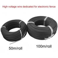 China Electronic fence high-voltage wire, pulse high-voltage grid accessories, anti-theft alarm electric fence insulation sheath, high-voltage wire material for sale