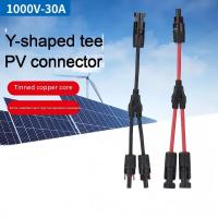 China Y-type 3-way 1000V 6mm² MC4 photovoltaic connector for solar panel parallel connection, capable of splitting a solar panel into two for sale