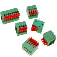 China KF141V/R spring type screw free terminal block 2.54mm spacing spring splicing terminal connector for sale