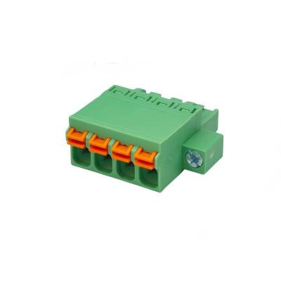 China 2ENXKNM-5.08-XXP plug-in terminal spring plug spacing industrial control distribution network plug-in connector for sale