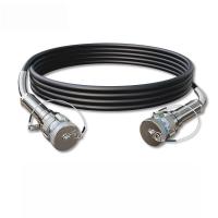 China Outdoor TPU Field Single Mode Armored Optical Cable Assembly with Three Ring Ferrule and Metal Aeronautical Head Interface for sale