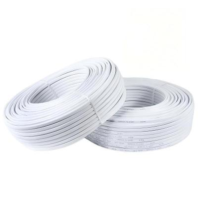 China Sheath wire, pure copper wire, 2-core 1.5/2.5/4/6 square meter household power cable, parallel wire, white flexible wire for sale