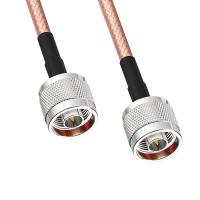 China RG142 double-layer braided coaxial RF cable assembly N-type revolving N-type public extension line double shielded high-frequency line for sale