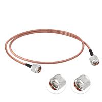 China RG142 double-layer braided coaxial RF cable assembly N-type revolving N-type public extension line double shielded high-frequency line for sale
