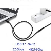China USB extension cable, docking station hard drive connection cable, USB 3.1 mobile data cable, Typec male to female extension cable for sale