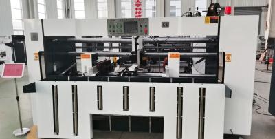 China PLC Double Piece Semi Auto Box Stitching Machine For Carton Box for sale