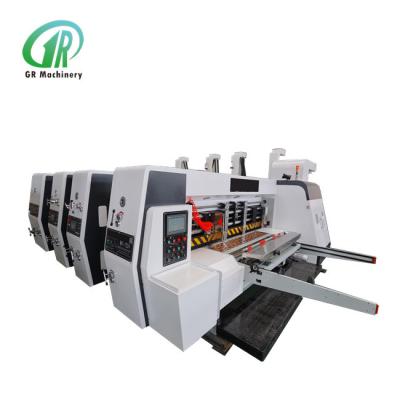 China ISO PLC control Corrugated Carton Flexo Printing Machine With Slotting Die Cutting Stacker for sale