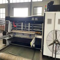 China ISO PLC control Corrugated Carton Flexo Printing Machine With Slotting Die Cutting Stacker for sale