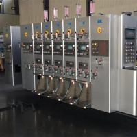 China Automated 4 Colours Corrugated Carton Flexo Printing Machine Slotting Die Cutting for sale