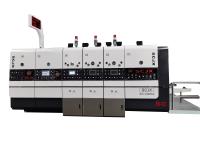 China 1400 Automatic 3 Colors Corrugated Flexo Printing Machine with slotting For Pizza box for sale