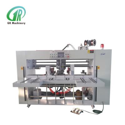 China Semi Automatic Large Size Corrugated Carton Stitching Double Sheets Nailing Machine for sale