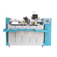 China Hand Feeding Semi-Automatic Carton Box Stitching Machine with Double Servo Motor Corrugated Box Stitcher for sale