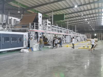 China Automatic Cardboard Corrugated Box Production Line PLC Control for sale
