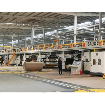 China 2500mm Five Layer Corrugated Roller Cardboard Production Line High-Speed for sale