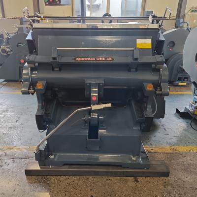 China Manual Die Cutting Creasing Machine Corrugated Carton Die Cutting Machine Featuring Electric Suction Plate Brake Clutch Ideal Making Carton for sale
