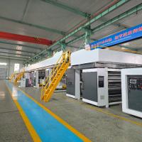 China Proportioning Valve 2 Pieces Corrugated Cardboard Production Line With 16 Steam Chest Number And Floating Type Pressure Plate for sale