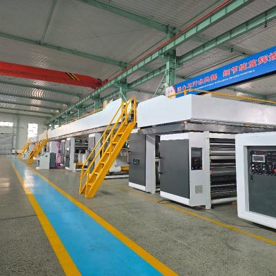 China Proportioning Valve 2 Pieces Corrugated Cardboard Production Line With 16 Steam Chest Number And Floating Type Pressure Plate for sale