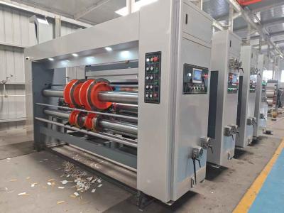 China Automatic Lead Edge Feeding Flexo Printing Slotting Machine with 100-130m/min Speed and 7-inch Color Touch Screen HMI for sale