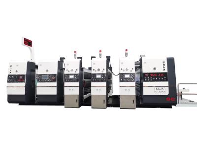 China Lead Edge Feeding Flexo Printer With Die Cutter Double Color Flexo Printer With Slotter for sale
