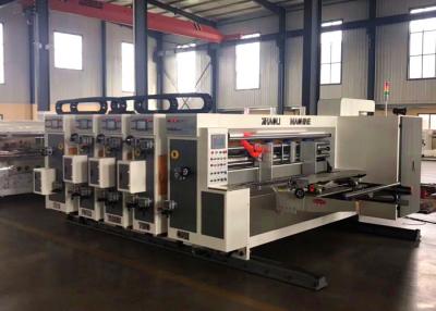 China Lead Edge Feeding 4 Colors Carton Box Printing Slotting Die Cutting Machine  /  Automatic Slotting Machine for sale