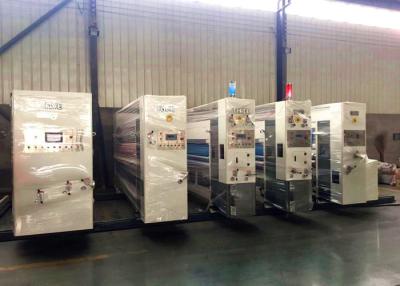 China Model 900 * 2200 mm Corrugated Cardboard Automatic Flexo Printng Slotting Die Cutting Folding Gluing Bundling Machine for sale