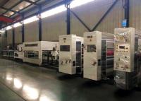 China Model 900 * 2200 mm Corrugated Cardboard Automatic Flexo Printng Slotting Die Cutting Folding Gluing Bundling Machine for sale