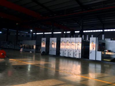 China Carton Box Package Line Automatic Flexo Printing Slotting Die Cutting Folding Gluing Bundling Machine for sale