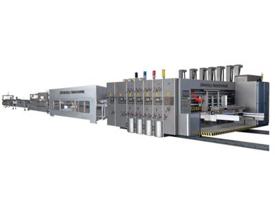 China Water Ink Flexo Carton Slotter Die Cutter With Gluer And Strapping Inline for sale