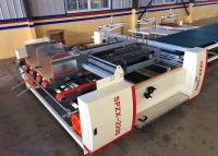 China Corrugate Carton Box Double Sheets Gluer Machine / Cardboard Box Packing Mahine for sale