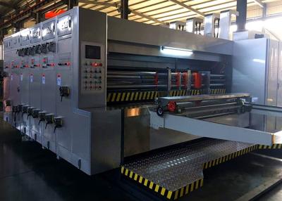 China Lead Edge Feeder Carton Box Flexo Printer Slotter Die Cutter Machine Speed 120 Pcs / Min for sale