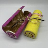 China PU Leather Kids Cute Fabric Sunglasses Metal Eyeglass Case Yellow Luxury Outdoor for sale