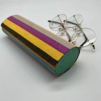 China Multicolor Cylindrical Hard Metal Eyeglass Case For Optical Eyeglasses for sale