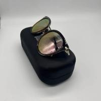China PE Generous Metal Eyeglass Case Nylon Resist Compression Glasses Box for sale