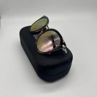 China PE Generous Metal Eyeglass Case Nylon Resist Compression Glasses Box for sale