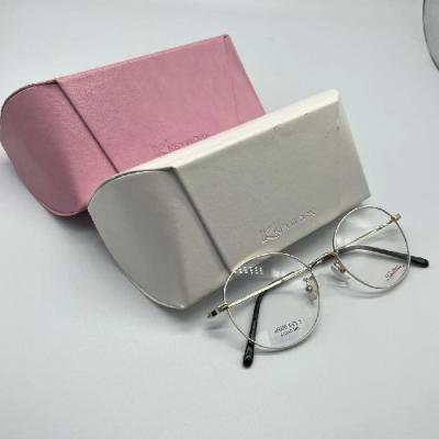 China Pink PE PU Leather Durbable Portable Glasses Metal Eyeglass Case Sunglasses Storage Box for sale