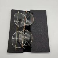 China Black Folding Triangular Metal Eyeglass Case Unisex Fasion Hard Nylon for sale
