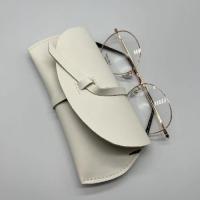 China Soft Leather Multicolor Reading Glasses Case Durable With Strap 17*7.2 *1CM for sale