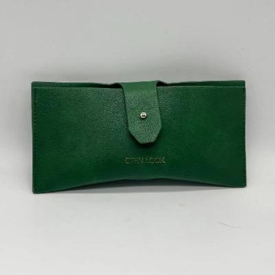 China Fashionable PU Leather Pouch Pressure Resistant Soft Sunglasses Case for sale