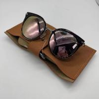 China Packaing Vintage PU Leather Pouch Bag Soft Sunglass Case Holder for sale