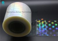 China Cigarette Packet Biaxially Oriented Polyethylene Film / Cosmetic Box Holographic Paper for sale
