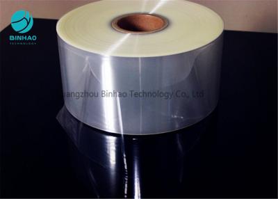 China Self Adhesive Transparent PVC Rolls Flexible Packaging Film With Inside Paper Core 76mm for sale