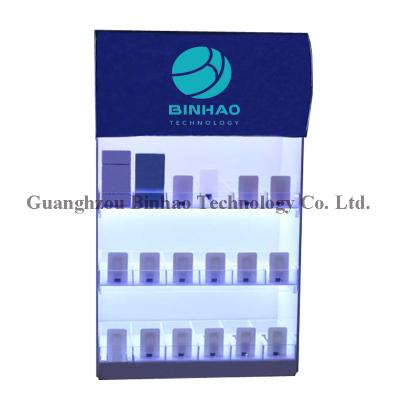 China Three Layers Acrylic Retail Cigarette Dispenser With Sliding Pusher In Shop for sale